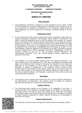 GMAX IT LIMITED. REG NO: CH-13020/2019 | PDF | Stocks and Bonds | Personal Investing