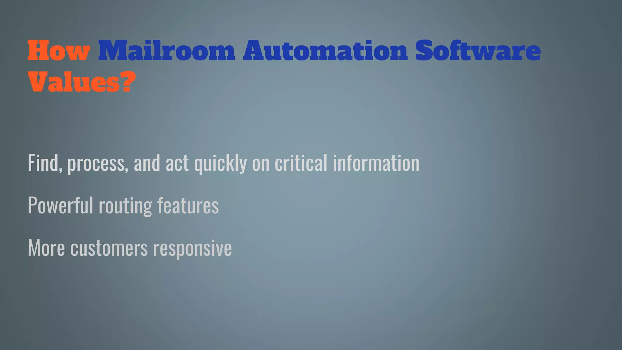 Digital mailroom automation software | PPT