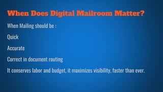 Digital mailroom automation software | PPT