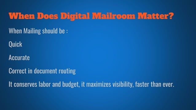 Digital mailroom automation software | PPT