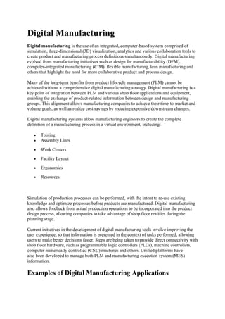 Digital manufacturing | DOC