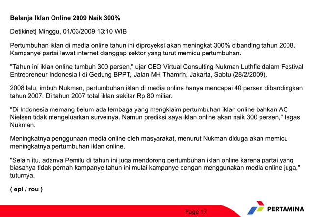 Digital Marketing advertising pertamina.ppt