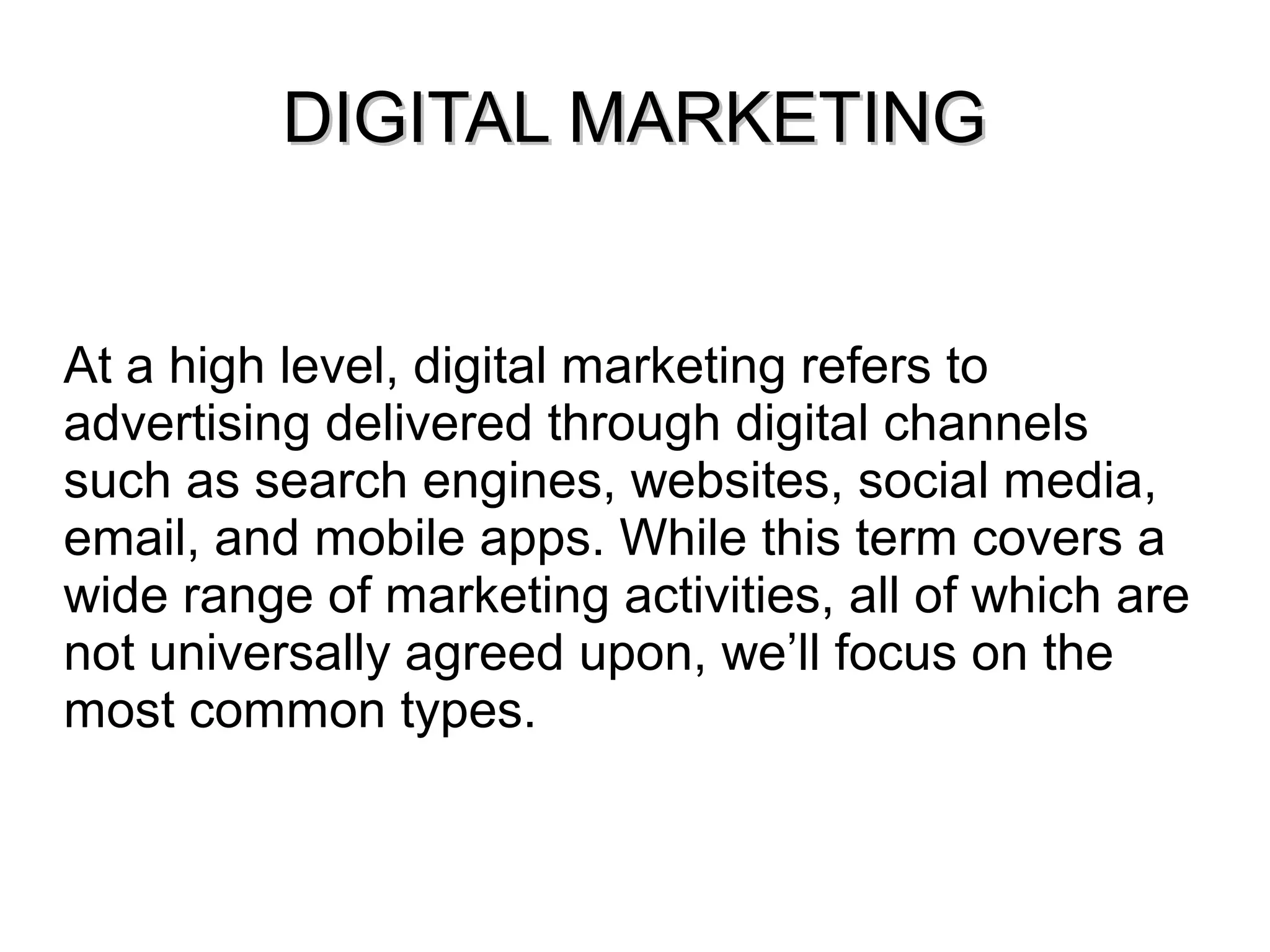 Introduction to Digital Marketing | PPT