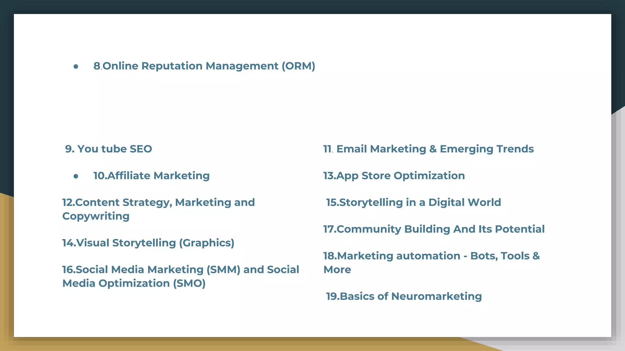 Digital marketing Traning module ||Advance Digital marketing module | PPTX