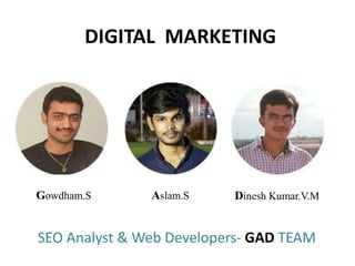 Presentation on Digital Marketing - Sample | PDF