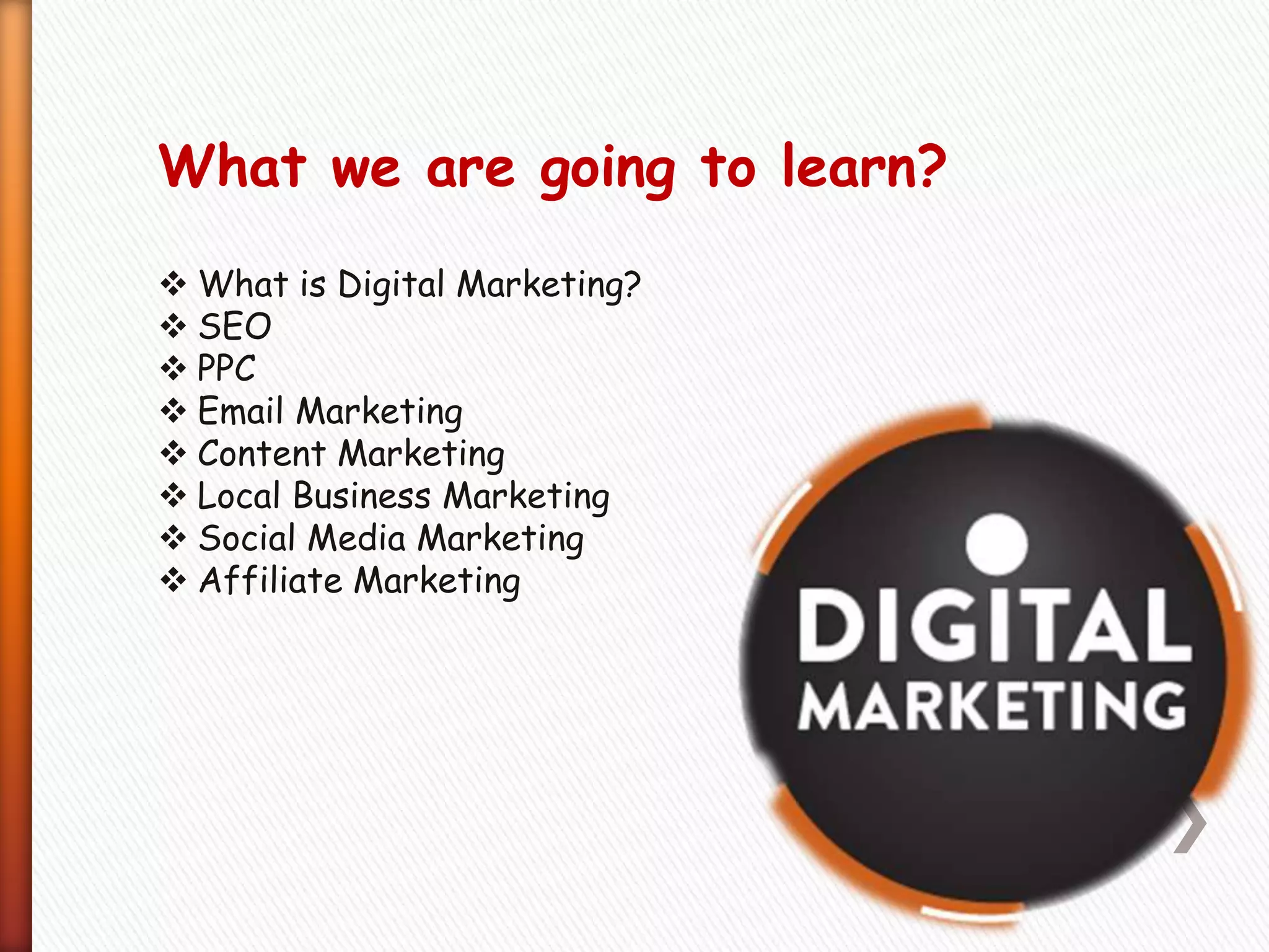 Overview of Digital marketing | PPT