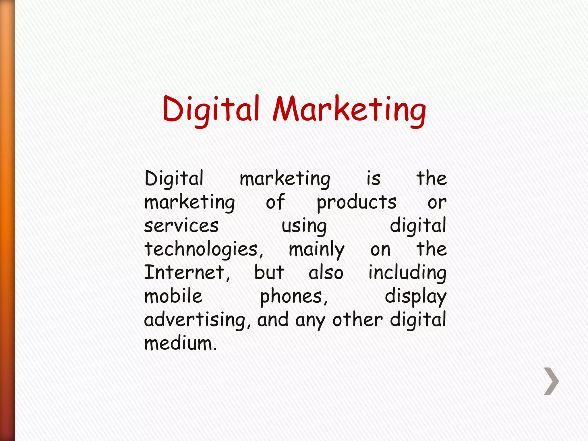 Overview of Digital marketing | PPT