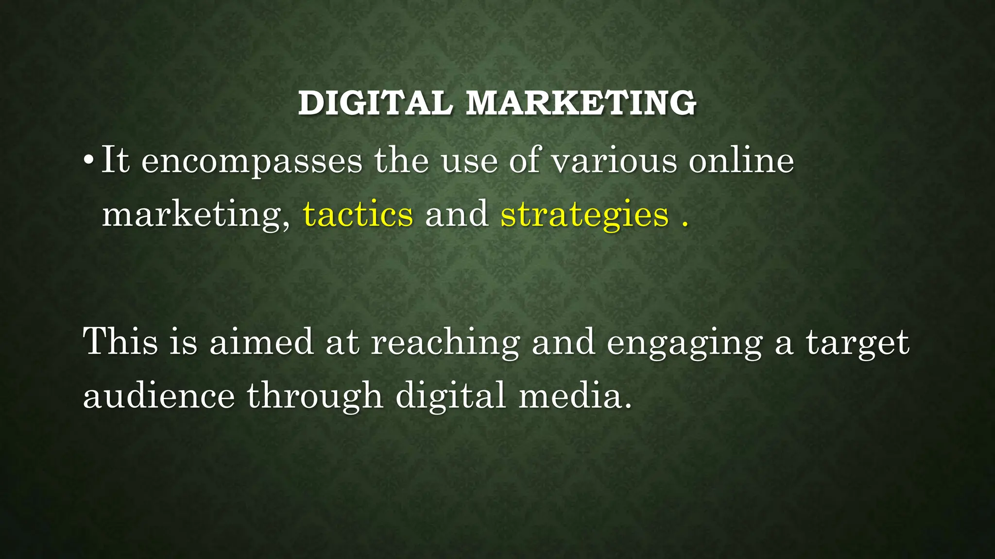 INTRODUCTION TO DIGITAL MARKETING | PPT