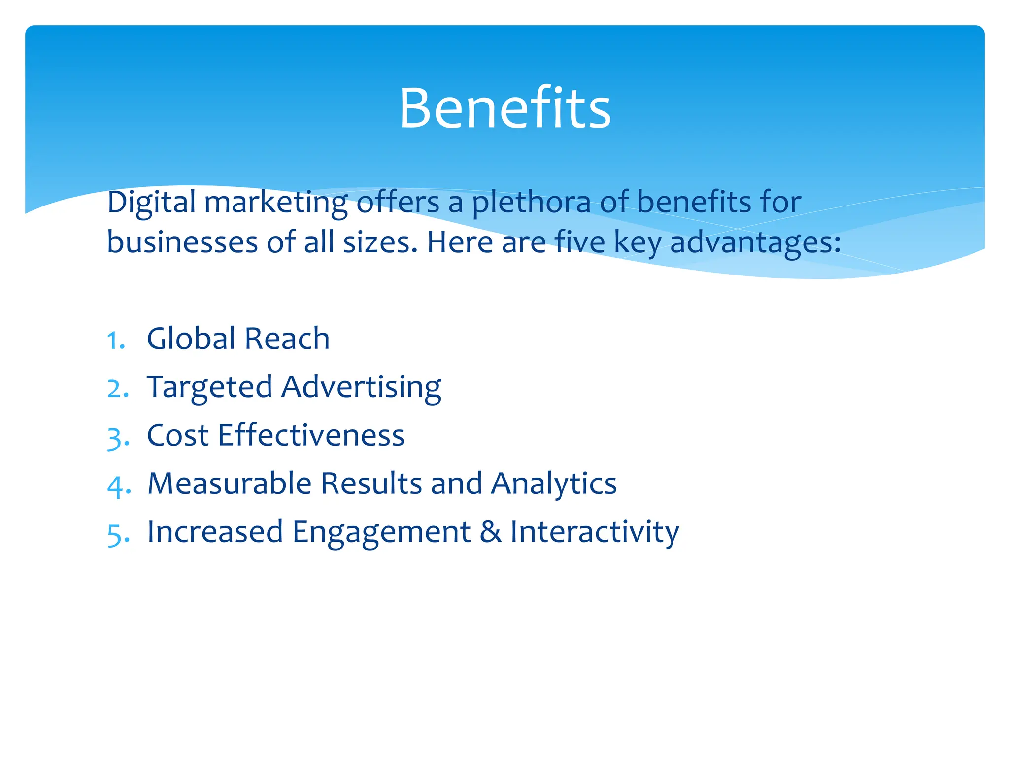 benefits of digital marketing for business | PPT