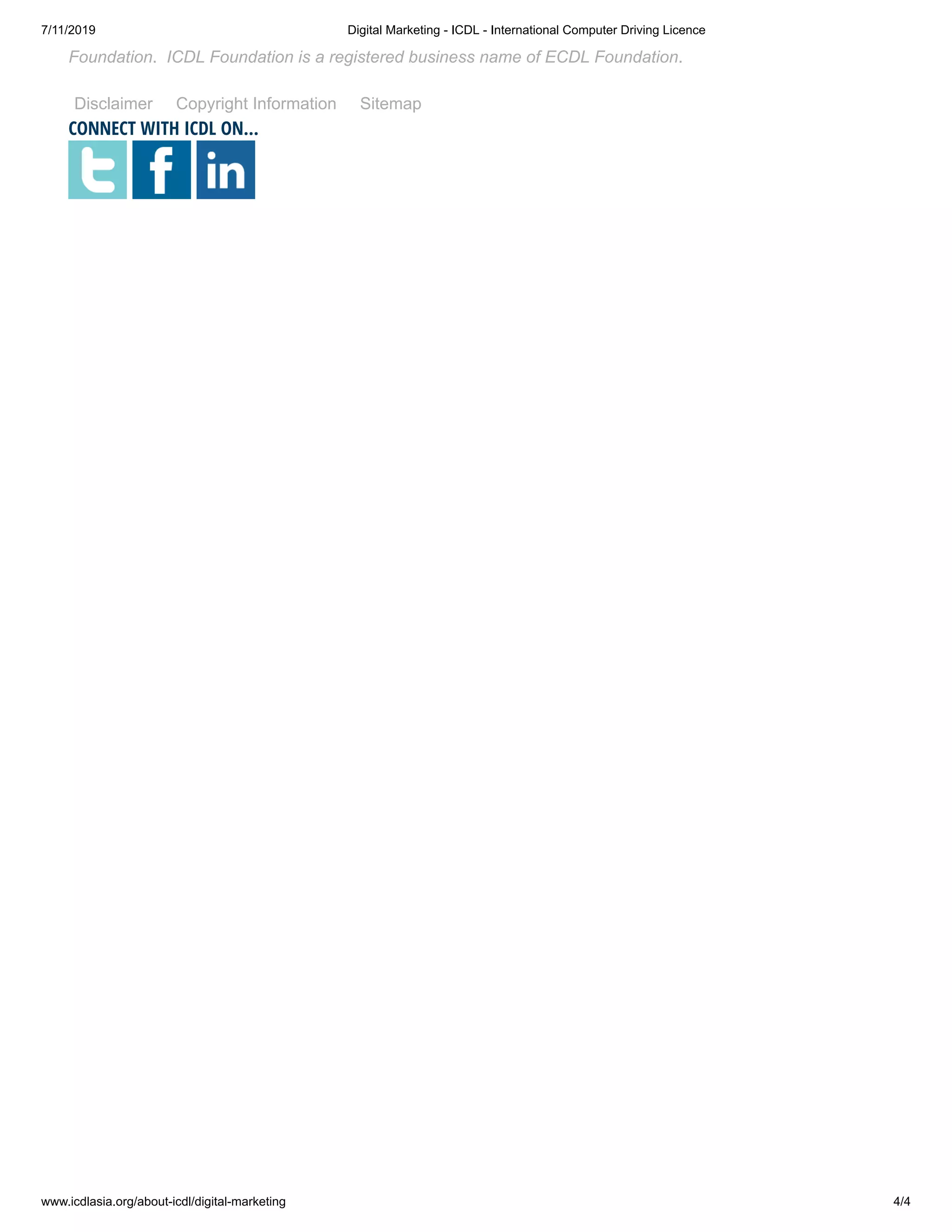 Digital marketing icdl - international computer driving licence | PDF