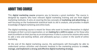 STOP WATING TIME ! LEARN DIGITAL MARKETING | PPT