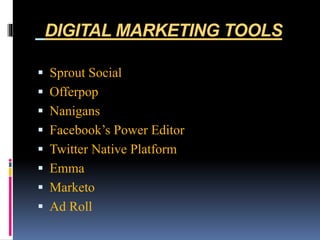 DIGITAL MARKETING (1).pptx | Web Development | Internet