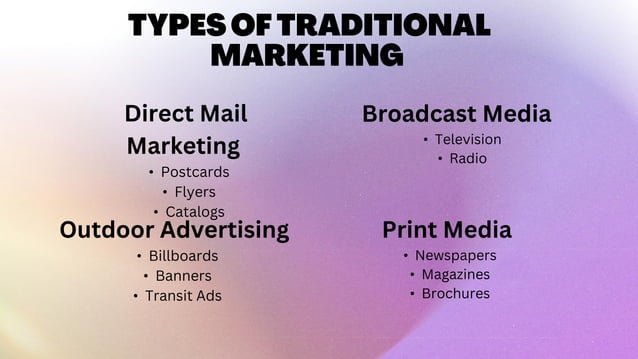 old way of marketing by old generations | PPT