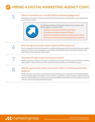 Digital marketing agency checklist | PDF