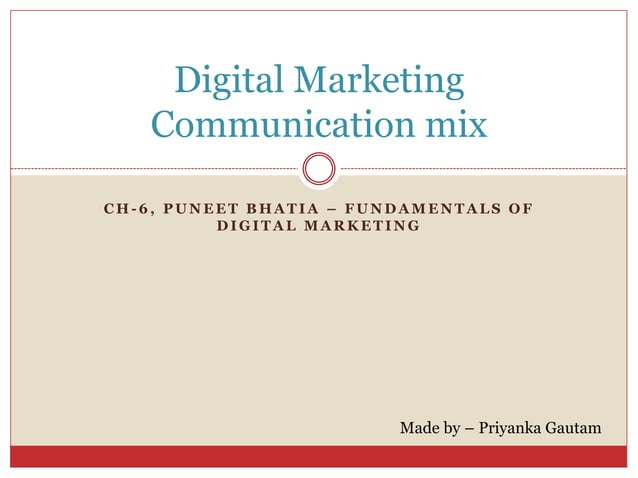 Digital Marketing Communication Mix | PPTX