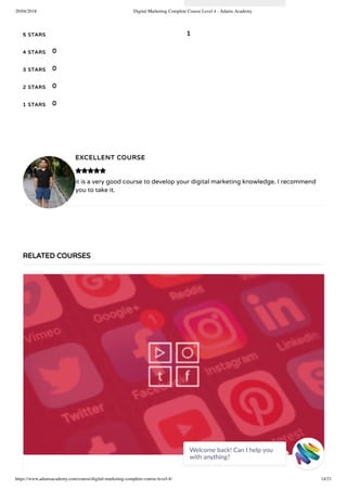Digital marketing complete course level 4 - Adams Academy | PDF