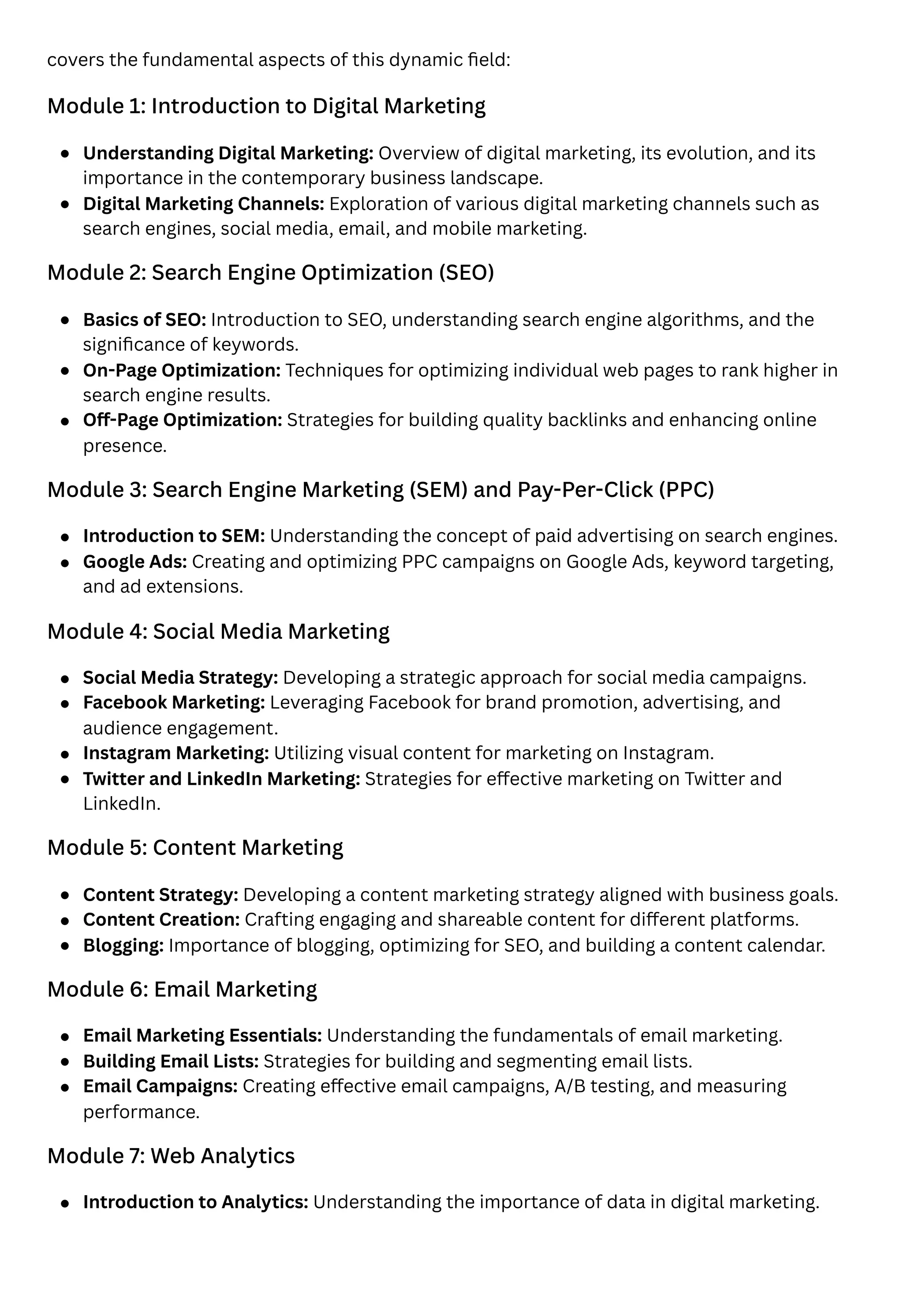 Digital Marketing course | PDF