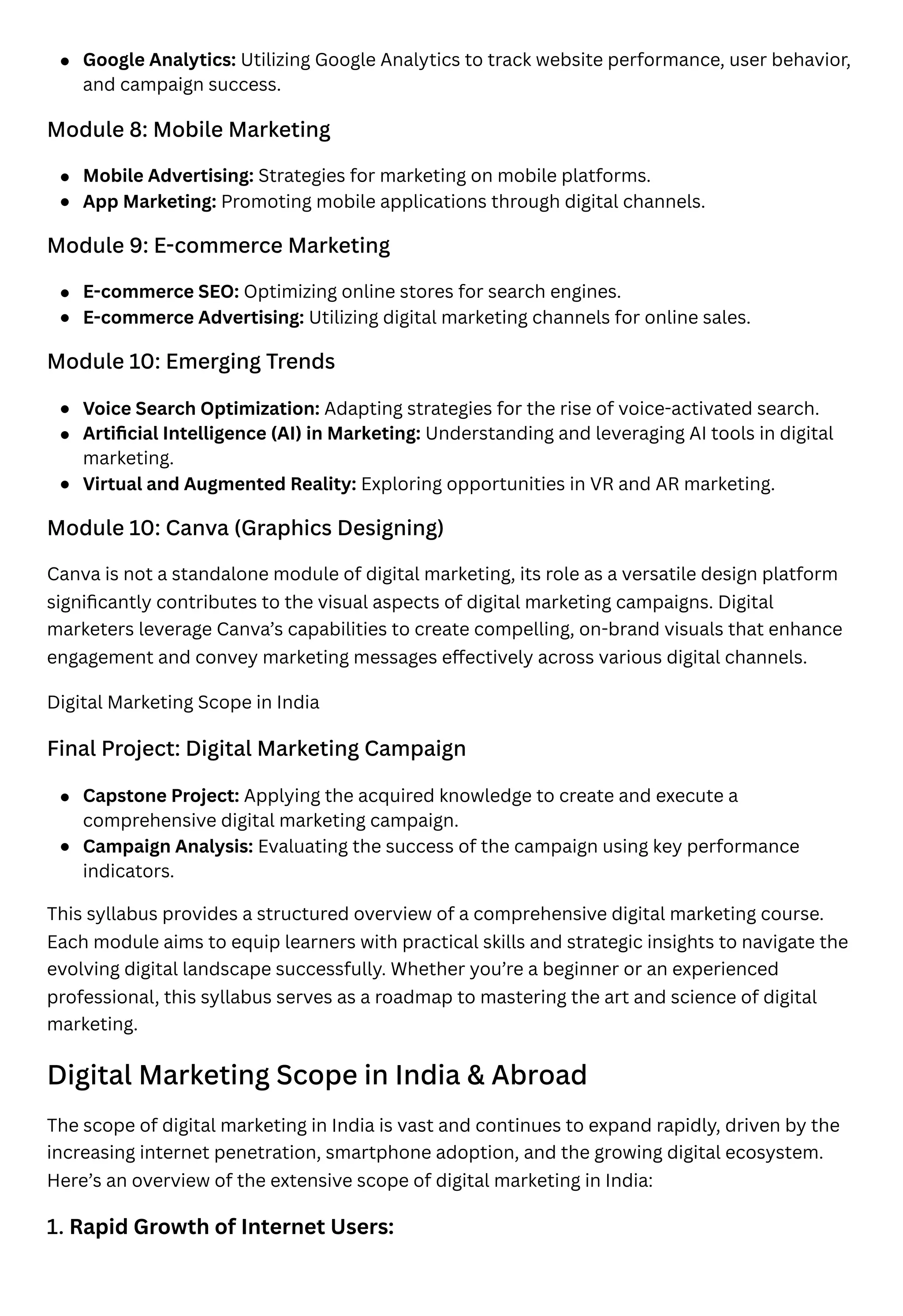 Digital Marketing course | PDF