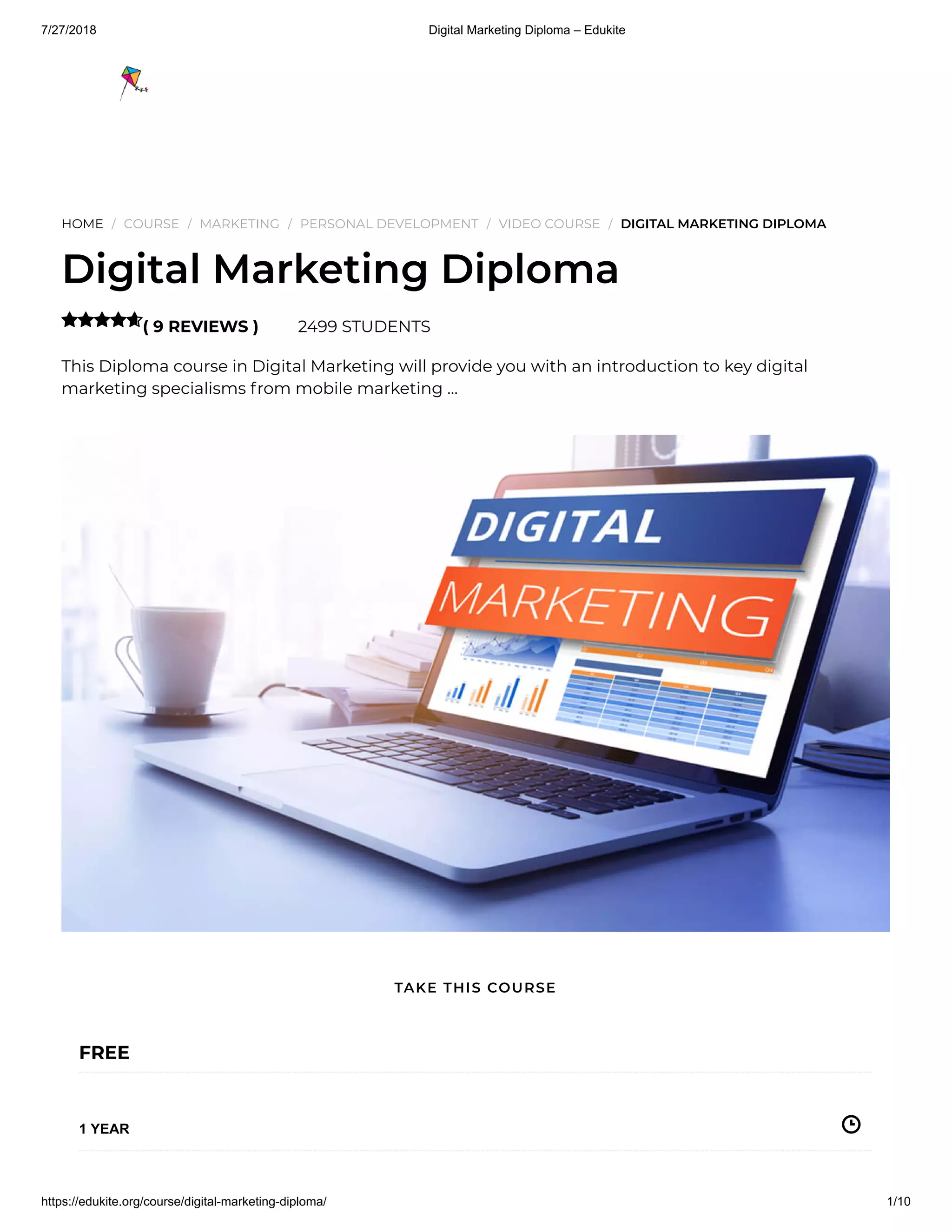 Digital Marketing Diploma – Edu Kite | PDF