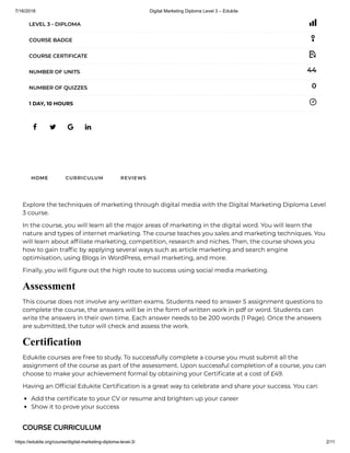 Digital marketing diploma level 3 | PDF