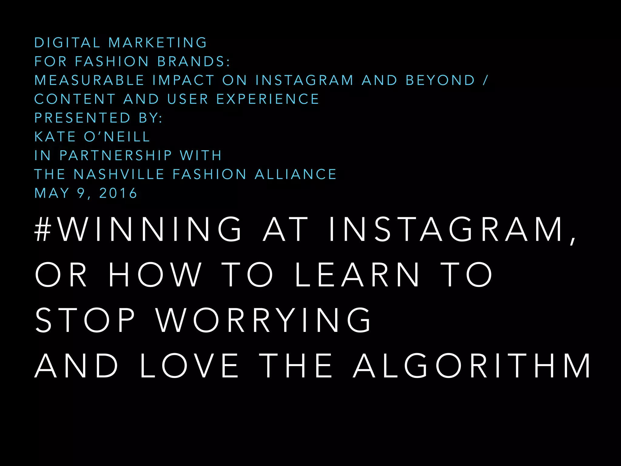 #Winning at Instagram, or How to Learn to Stop Worrying and Love the ...
