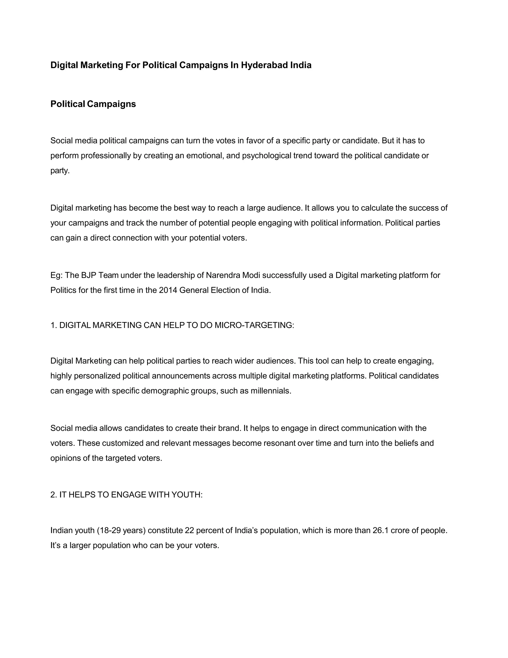 Digital Marketing For Political Campaigns In Hyderabad India.pptx