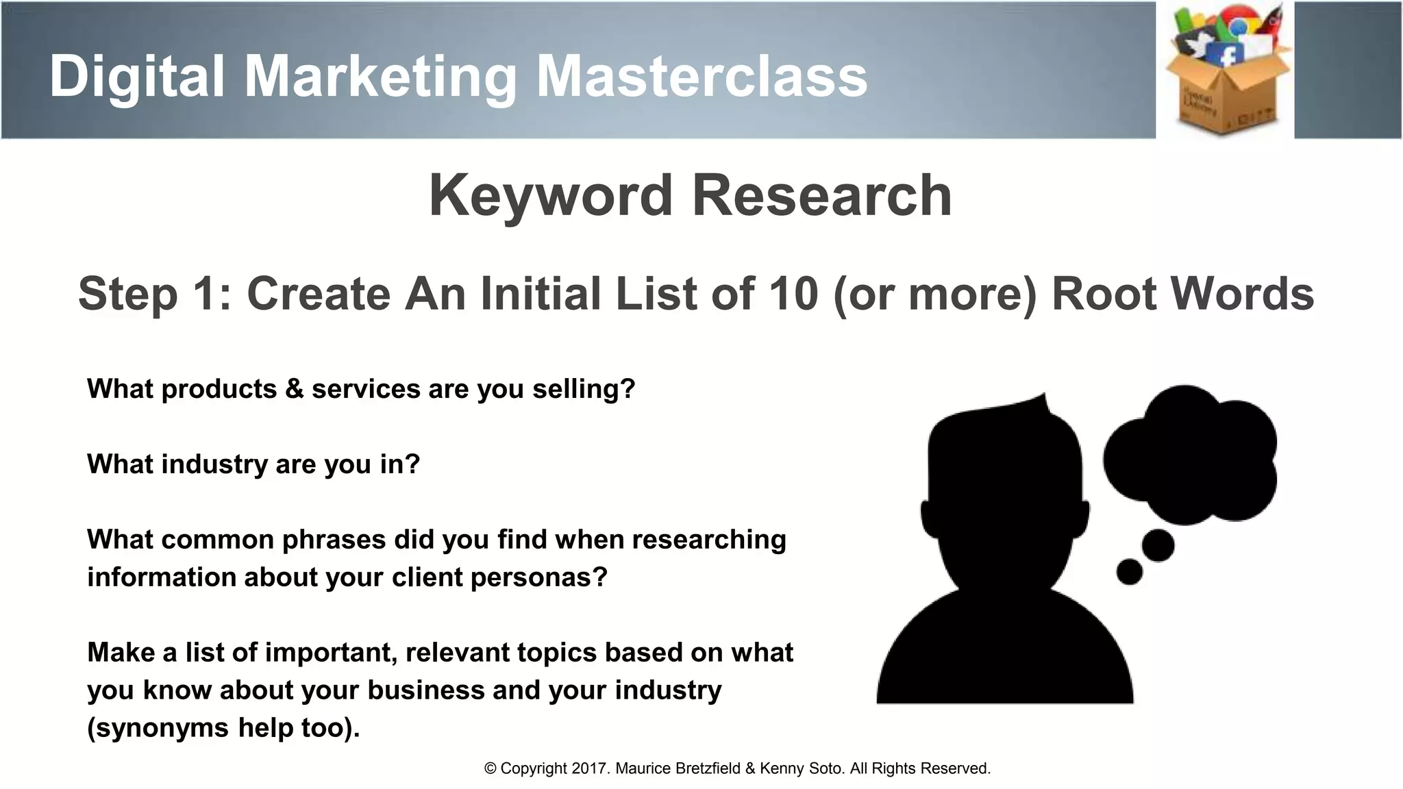 Digital marketing master class session II | PPT
