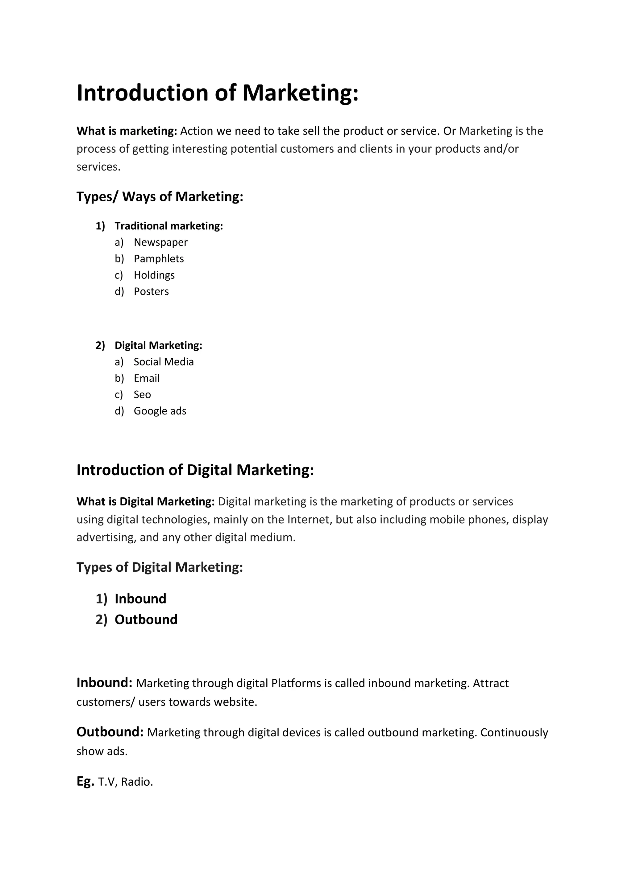 Digital marketing notes | PDF
