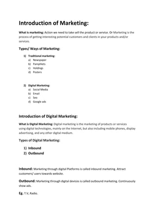 Digital marketing notes | PDF