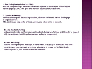 MODULES OF DIGITAL MARKETING AND THEIR BENEFITS | PPTX