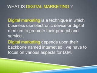 Digital Marketing Overview | PPT