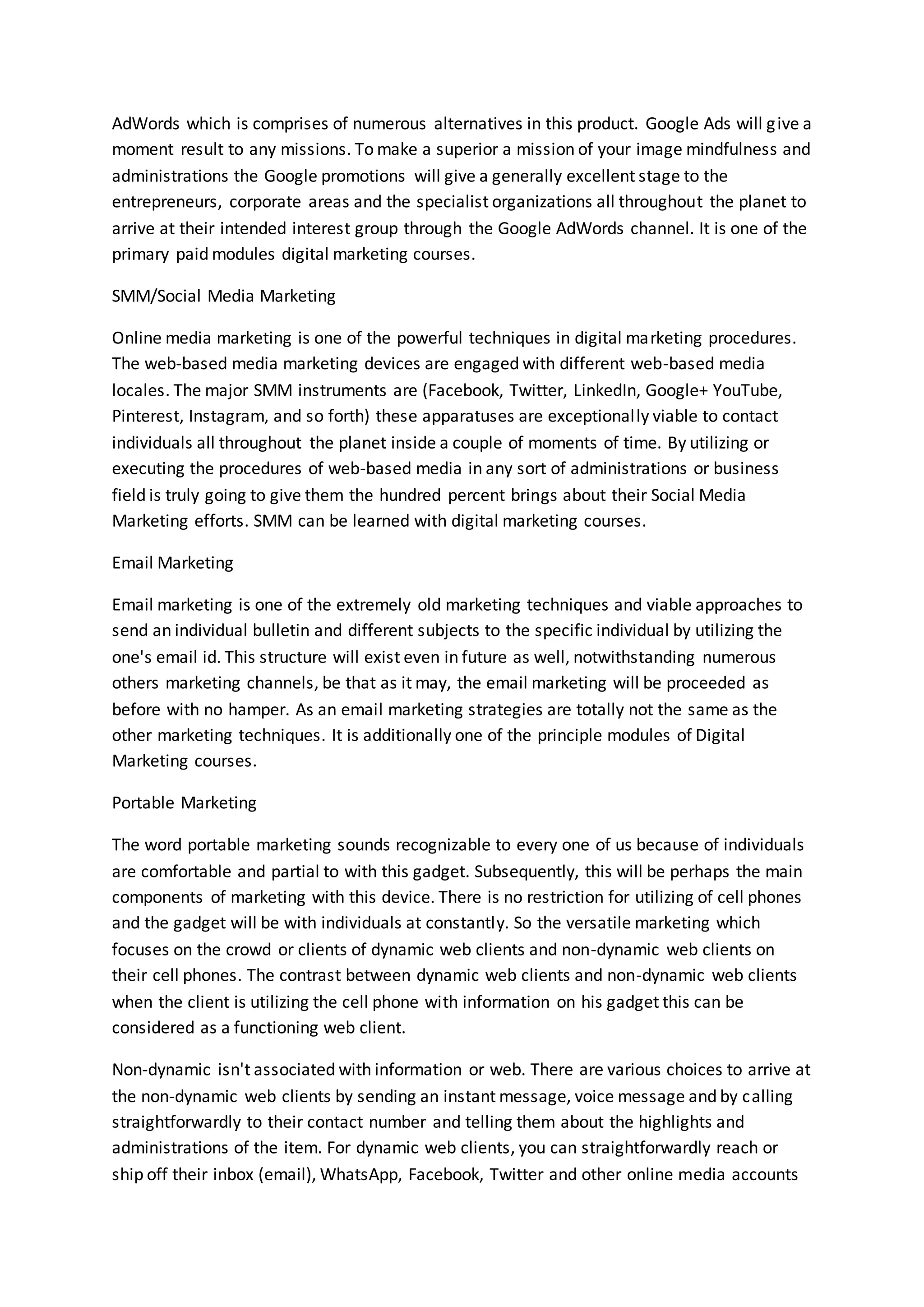 Digital marketing project | PDF