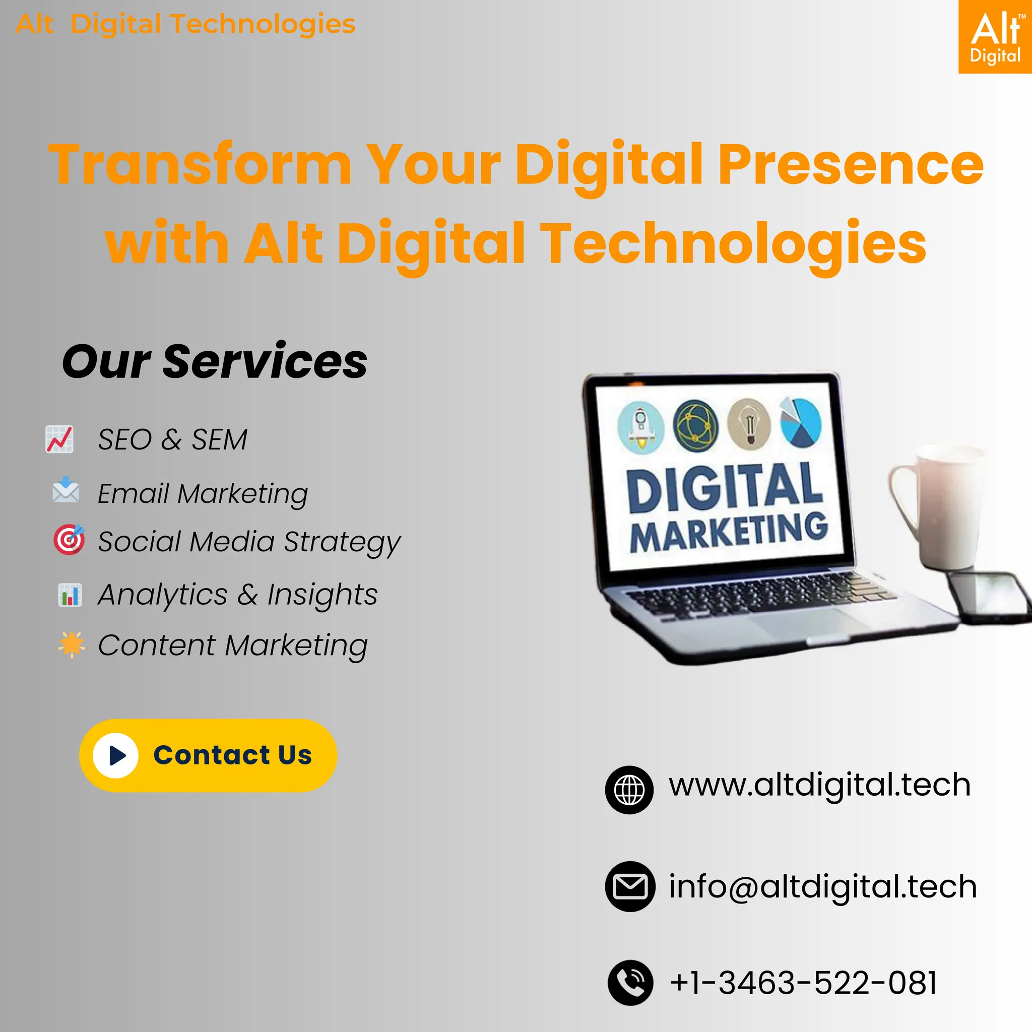 Digital marketing services of Alt Digital Technologies! | PDF