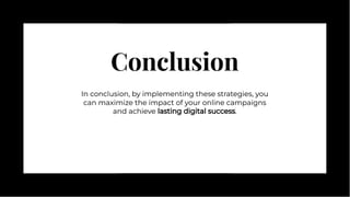 Digital Marketing strategies for effective Online campaing | PDF