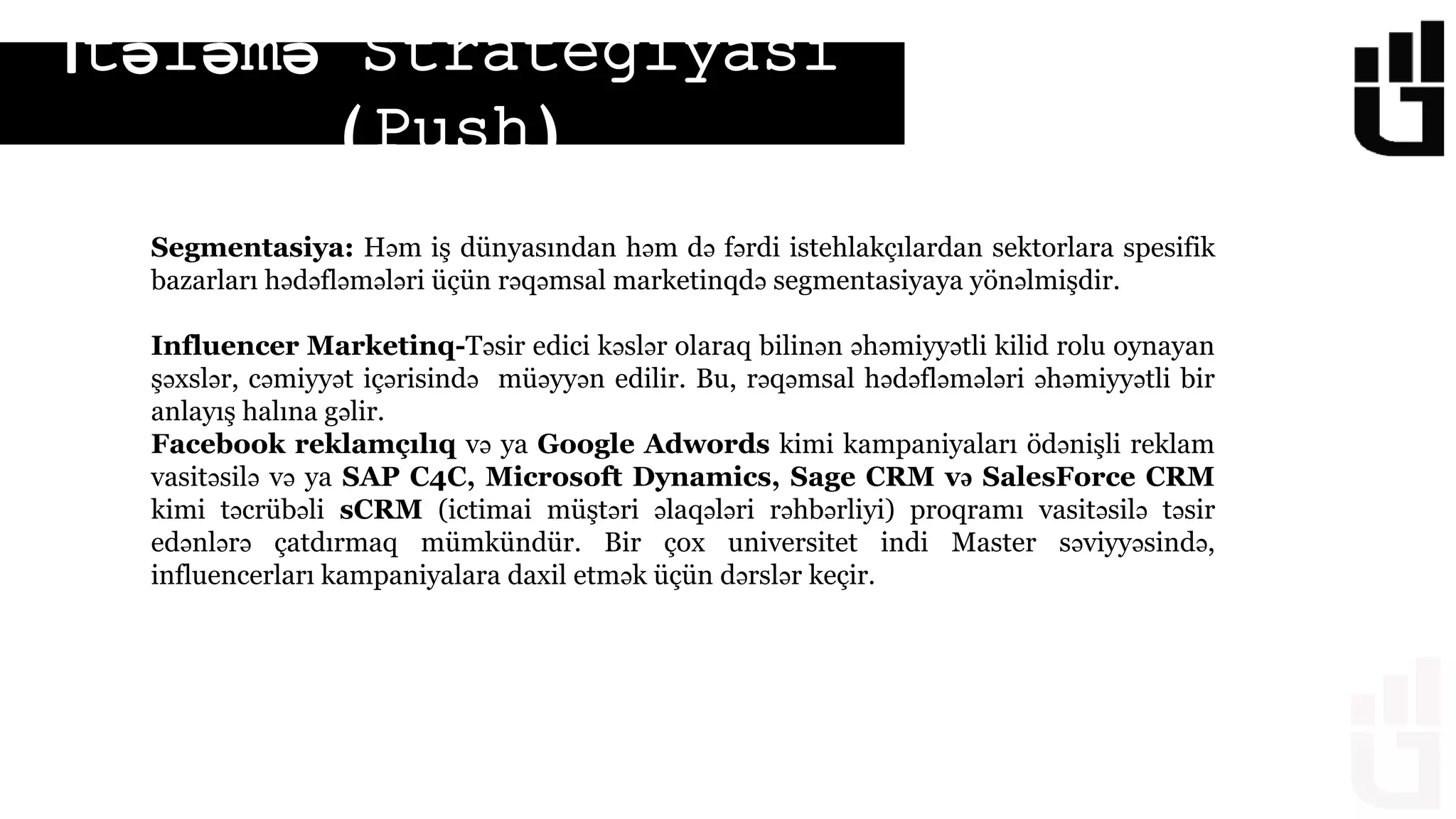Rəqəmsal (Digital) Marketing Strategiyalar | PPTX