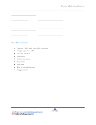 Digital Marketing Strategy Template - 2019 (Worksheet, Content Calendar ...
