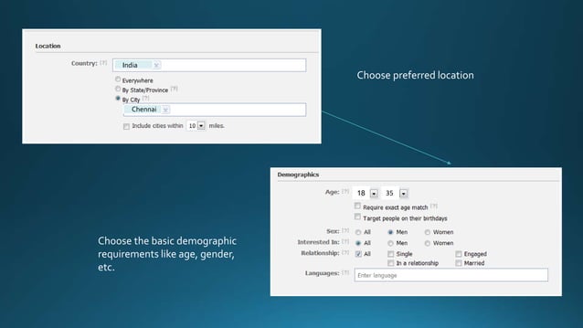 Types of Facebook ads and micro targeting | PPT