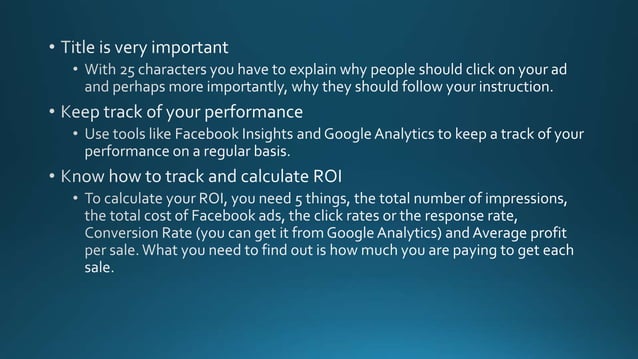 Types of Facebook ads and micro targeting | PPT