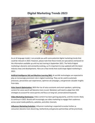 Digital Marketing Trends 2023 | PDF