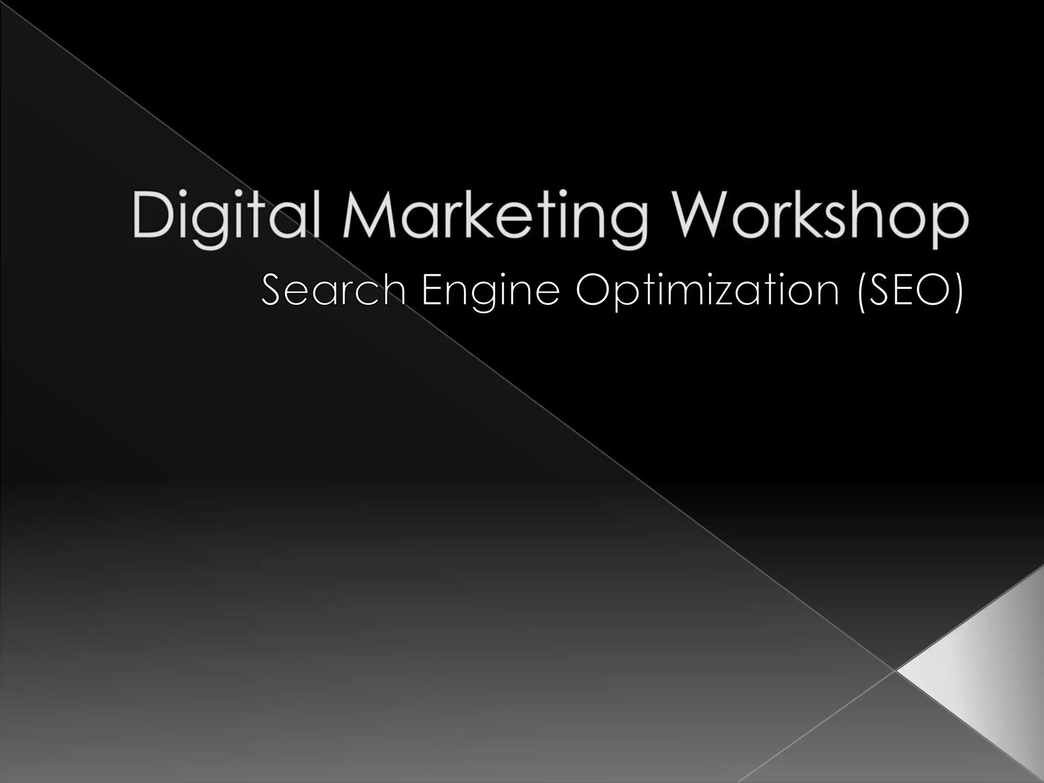 Digital Marketing - SEO Introduction | PPTX