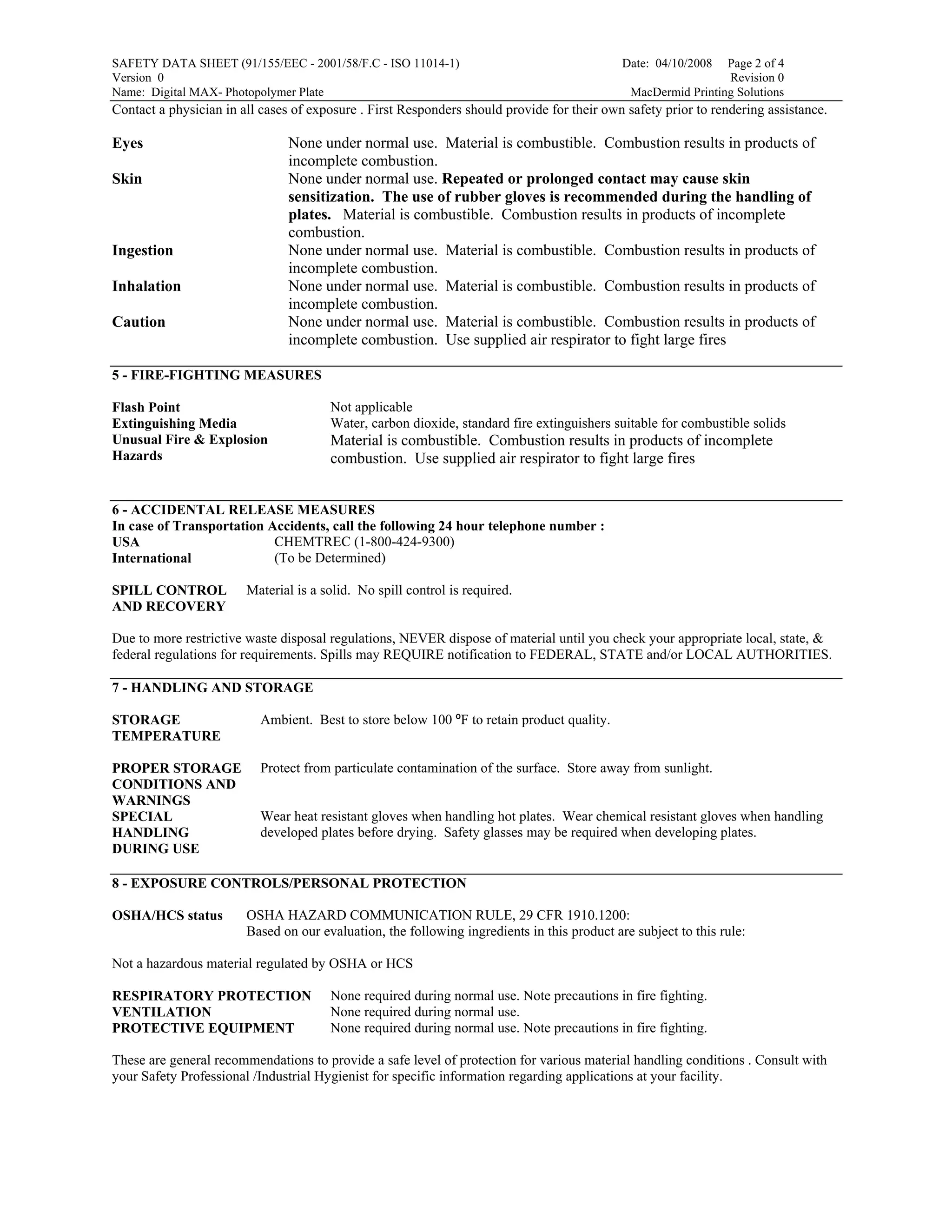 Digital Max Msds | PDF