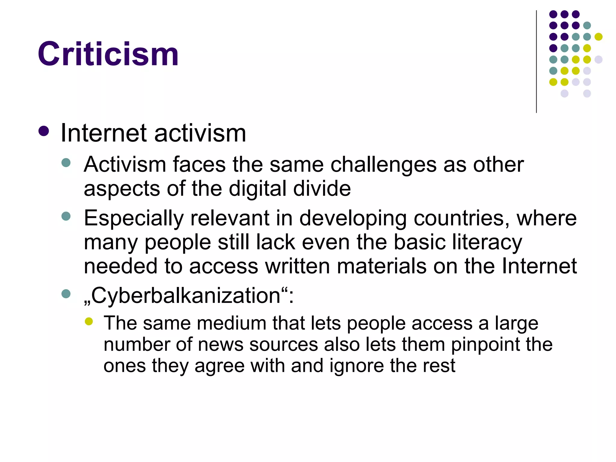 Digital Media Activism by S | PPT