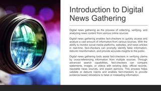 Digital Media Monitoring and News Gathering | PDF