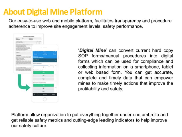 Digital mine e Compliance Platform | PPT