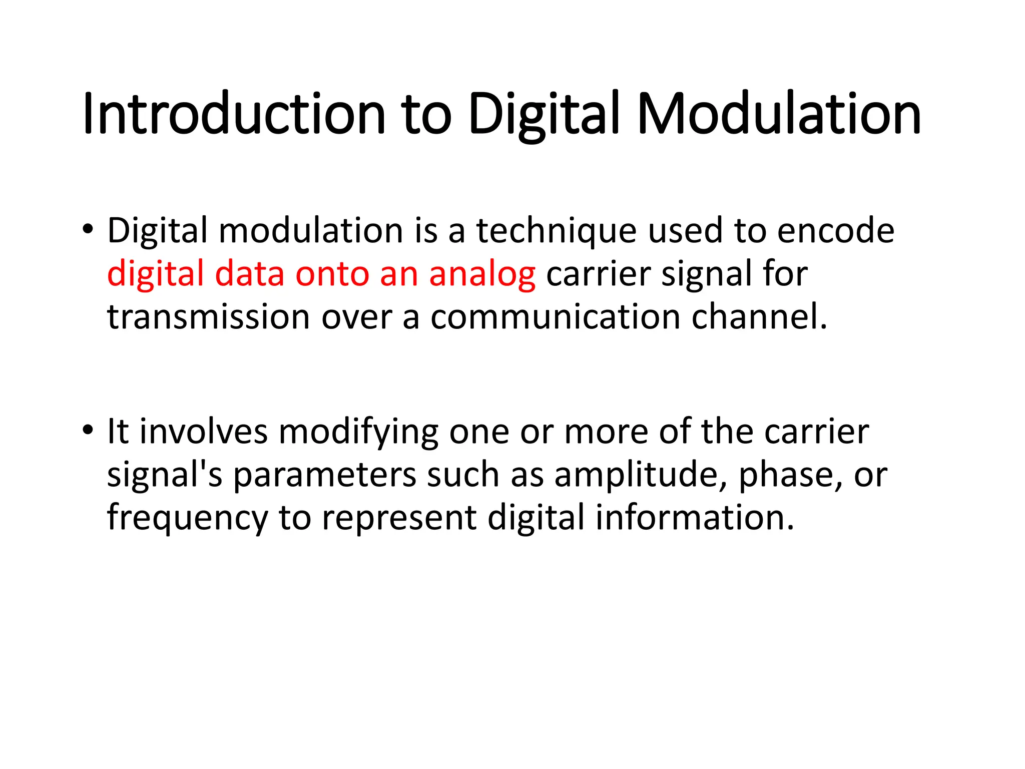Digital Modulation ppt for everyone who wants it | PDF