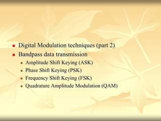 Digital Modulation and various technique | PPT