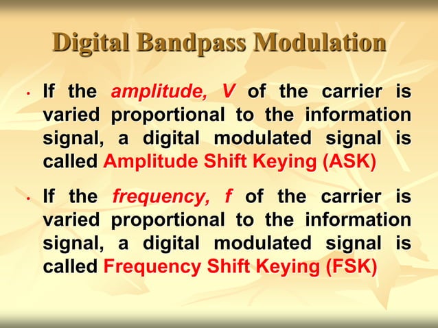Digital Modulation and various technique | PPT