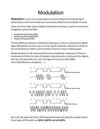 Digital modulation techniqes (Phase-shift keying (PSK)) | PDF