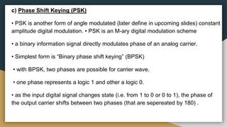 Digital modulation techniques | PPTX