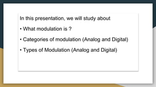 Digital modulation techniques | PPTX
